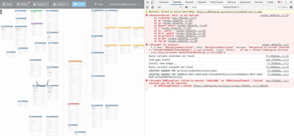 Can not export png - Ask the Community - dbdiagram Community